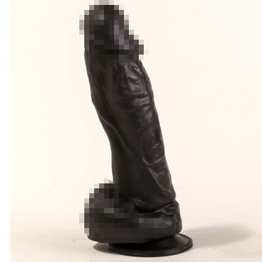 Биоклон Реалистичный фаллоимитатор, черный С мошонкой
