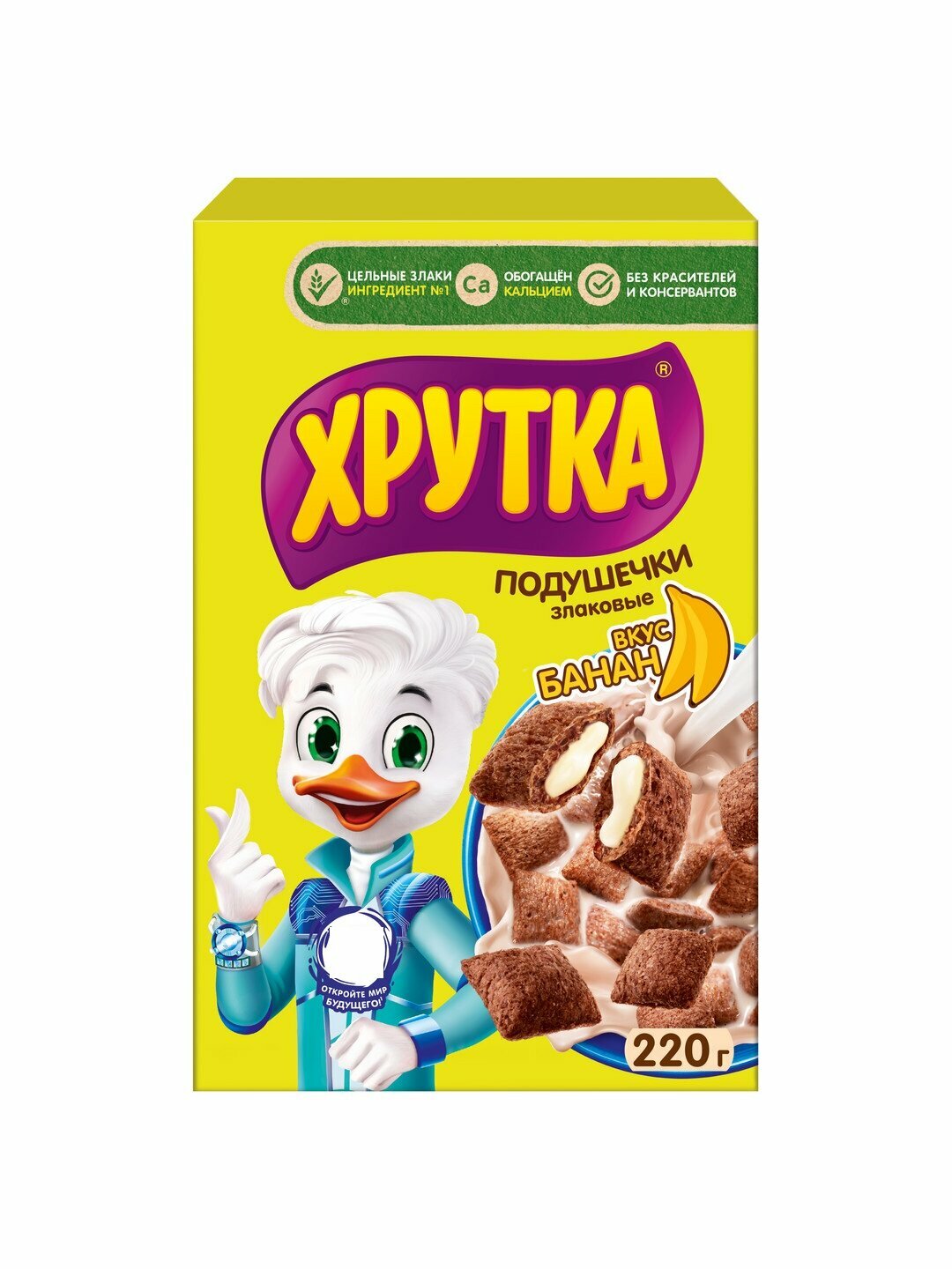Готовый завтрак "Хрутка", с начинкой со вкусом банана, 220г