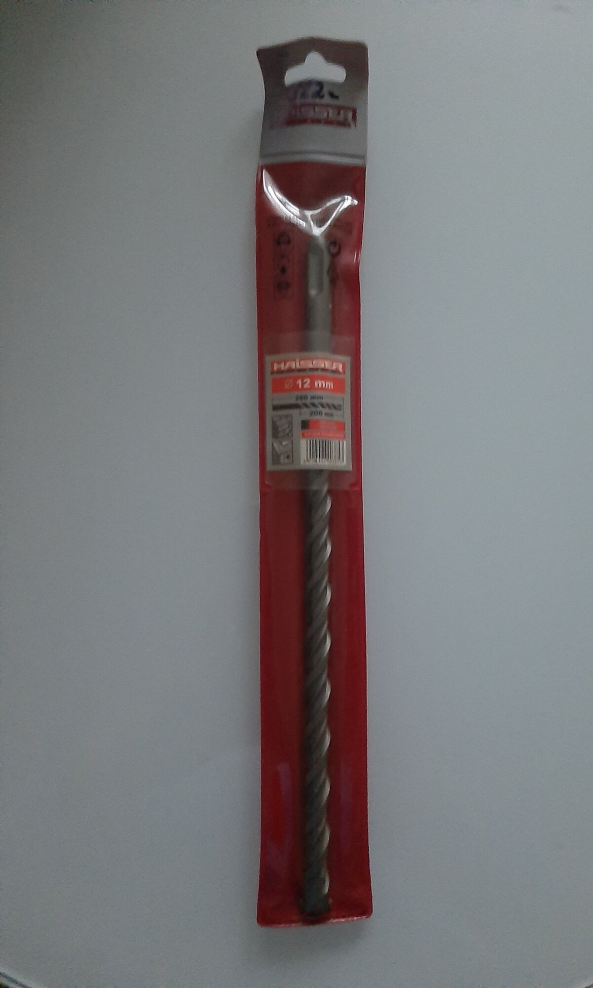 Бур по бетону SDS+ диам.12 мм длина 260/200 HAISSER