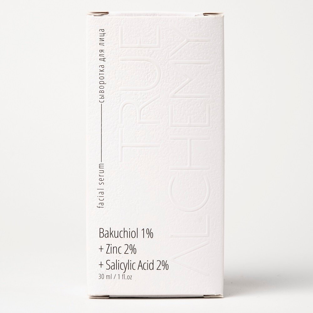 True alchemy сыворотка для лица bakuchiol 1%+zinc 2%+salicylic acid 2% 30 мл