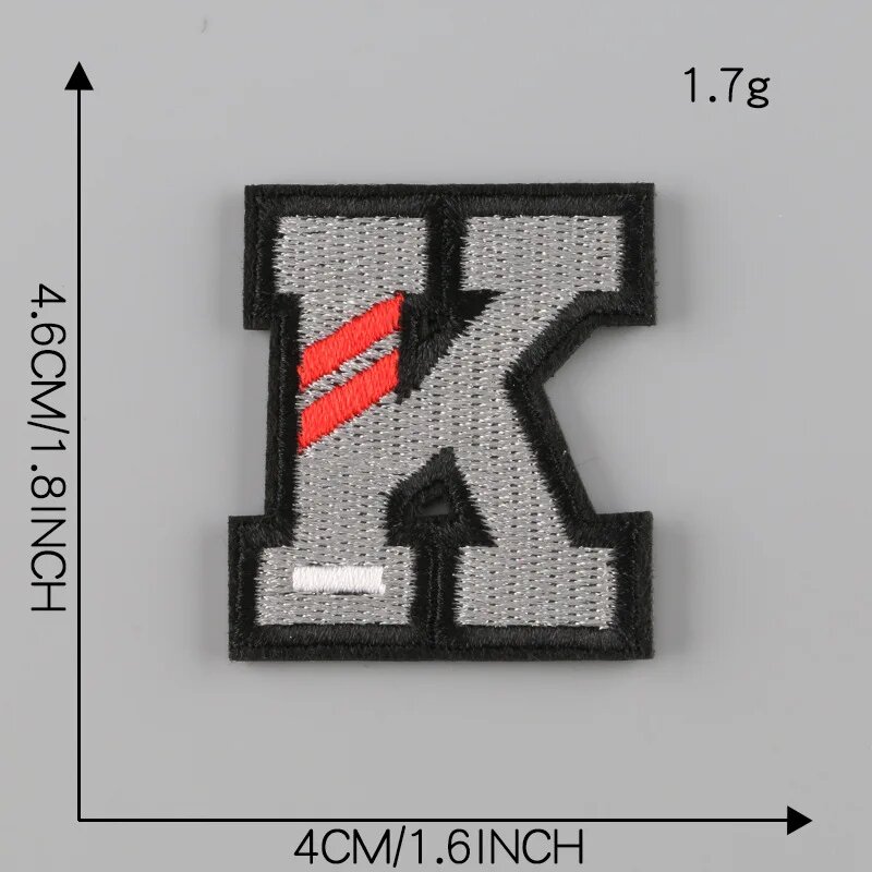 Нашивка черная буква K 4.6x4см