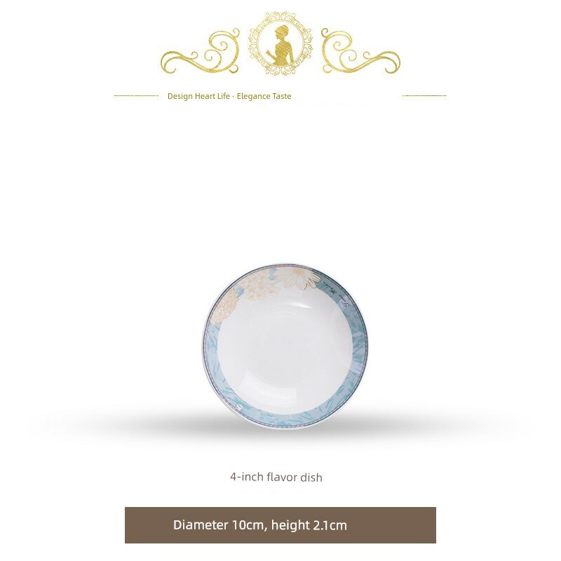 Новый набор посуды 2025 года: тарелки и миски из костяного фарфора Jingdezhen, легкий люкс для дома, идеально для