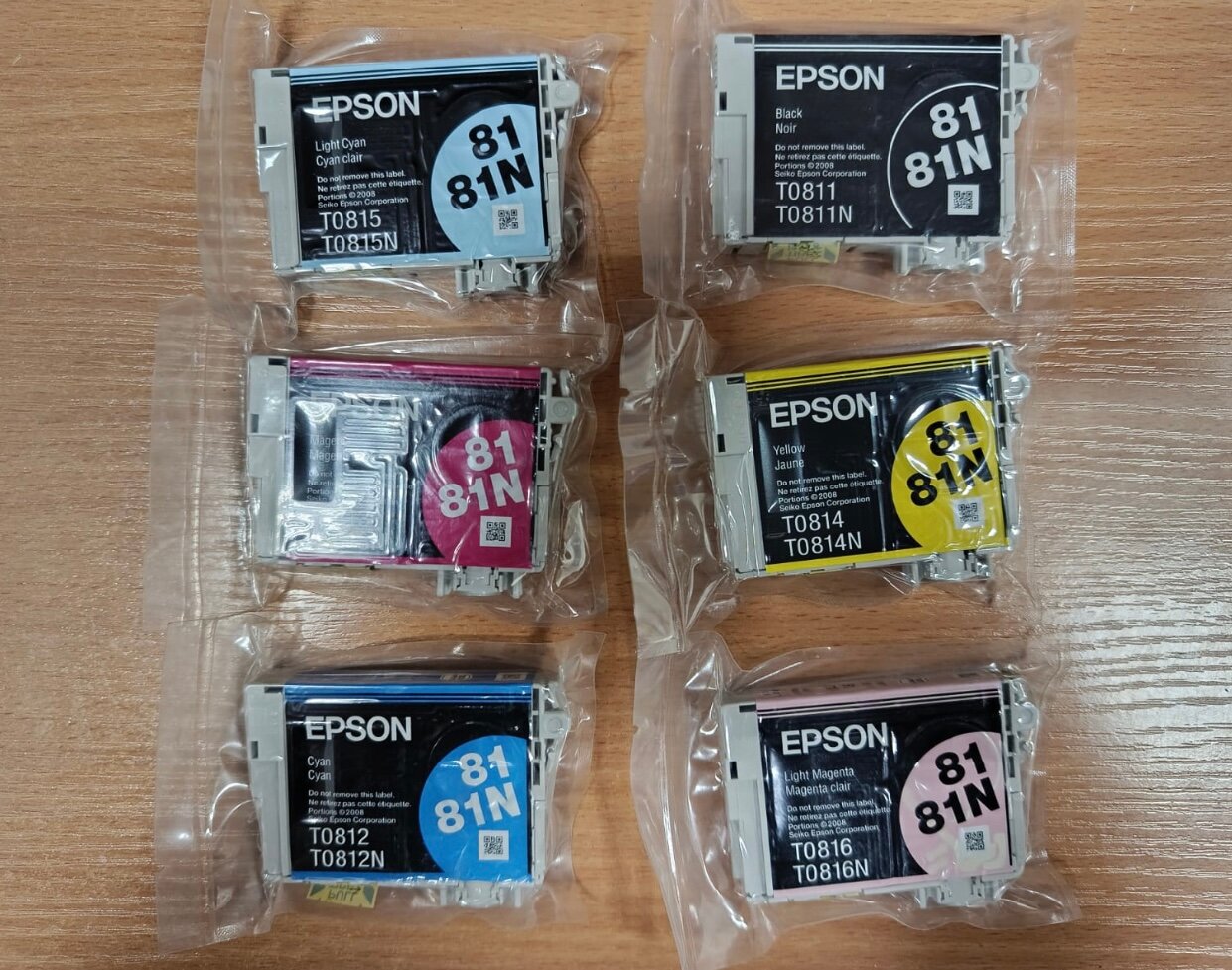 Картридж Epson T0817 набор 6 штук BkCMYLCLM Оригинальный Тех. Упаковка