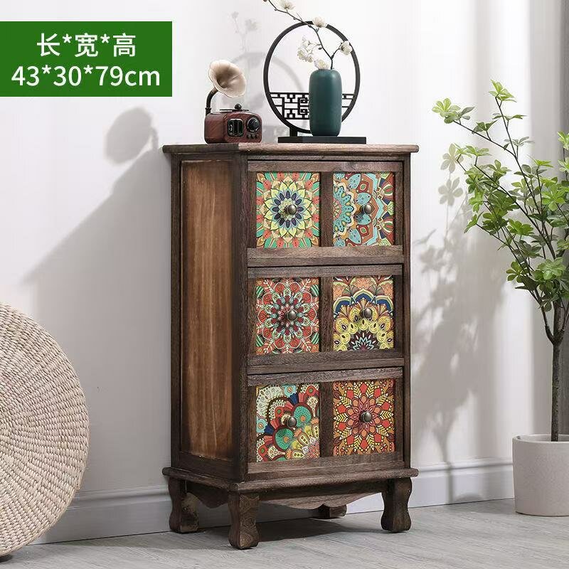 Комод, дерево, арт-деко, зеленый, для дома, 1 ящик, ширина 43 см, высота 79 см