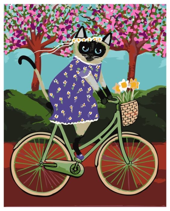 Провинциальная кошечка Раскраска по номерам на холсте Живопись по номерам