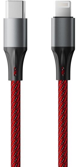 Кабель Accesstyle USB-C - Lightning, 3 A, 1 м, CL30-F100M, красно-черный