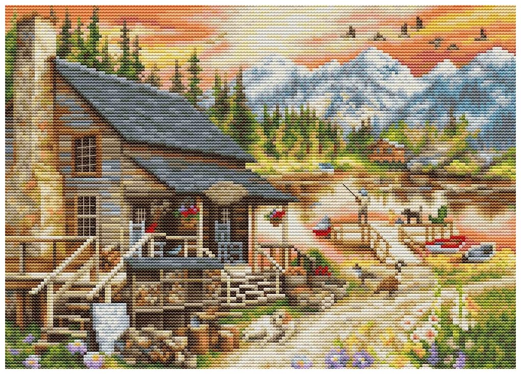 Luca-s Набор для вышивания BU5020 Бревенчатый домик