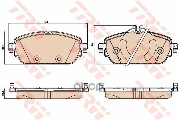 К-т дисков. тормоз. колодок TRW арт. GDB2070