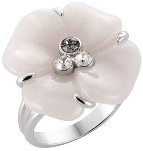 Кольцо, серебро, 925 проба, родирование, стекло