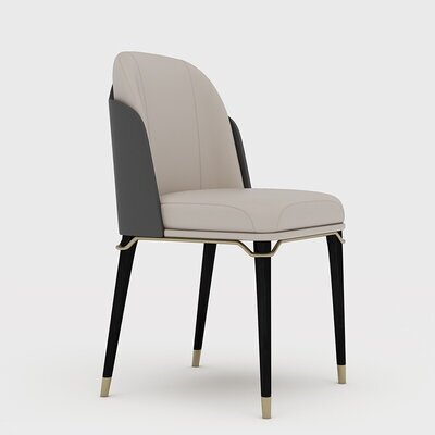 Стул обеденный в стиле MELTING LIGHT Chair By Turri Furniture (бежевый + серый, ножки черные)