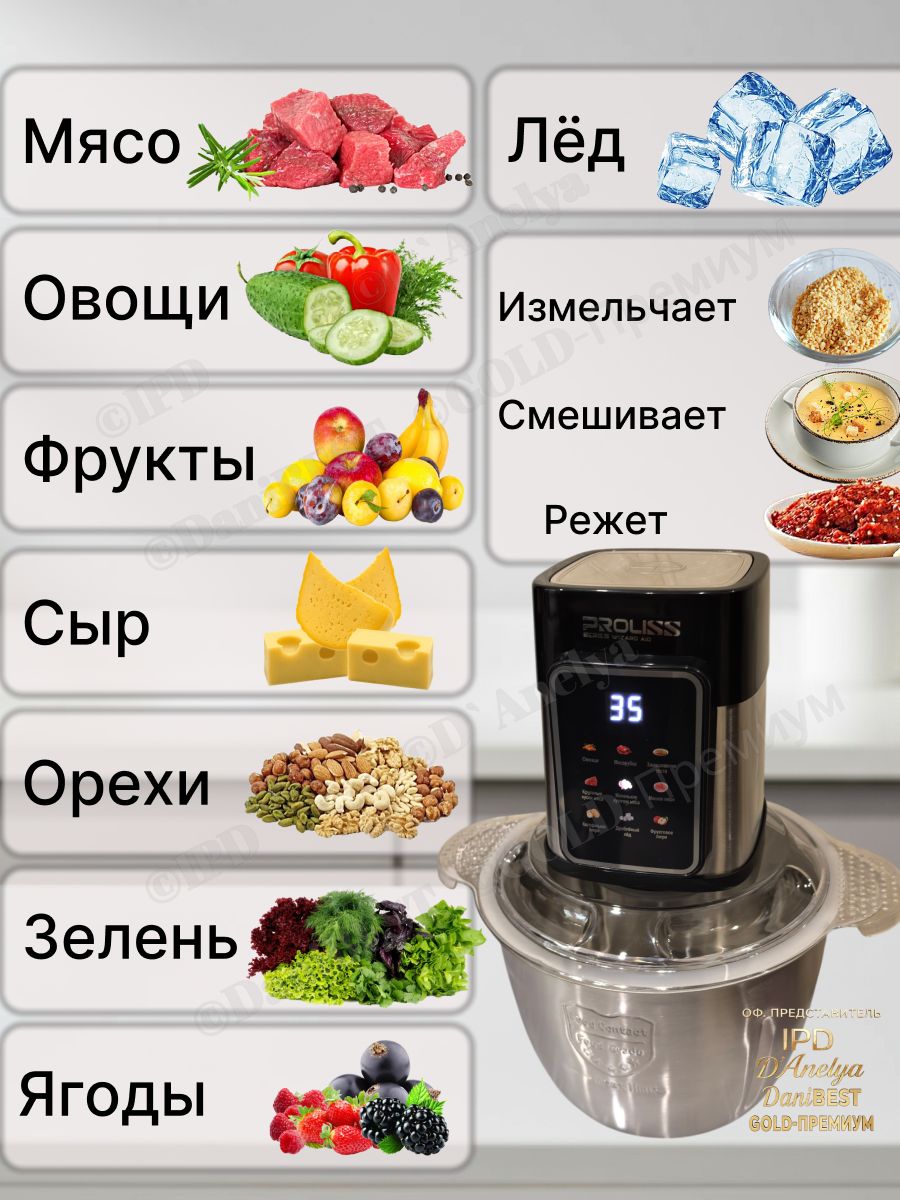 Измельчитель кухонный электрический / Блендер измельчитель с чашей