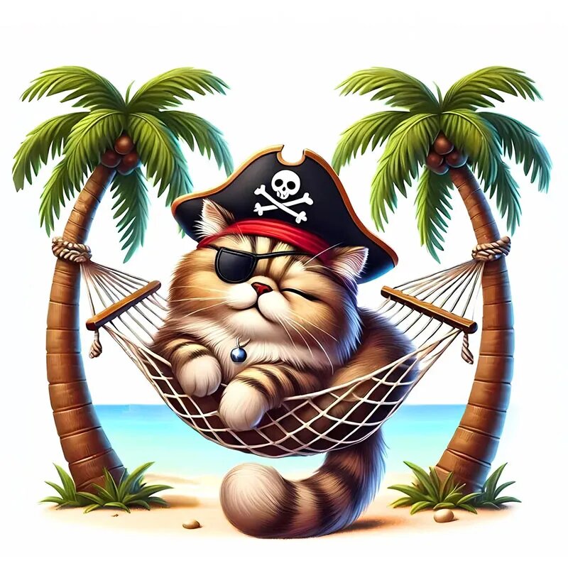 Наклейки на туалет с милым пиратским котом, яркая стена для дома, шкафа, двери, украшения холодильника, виниловые наклейки для автомобиля, художественные обои