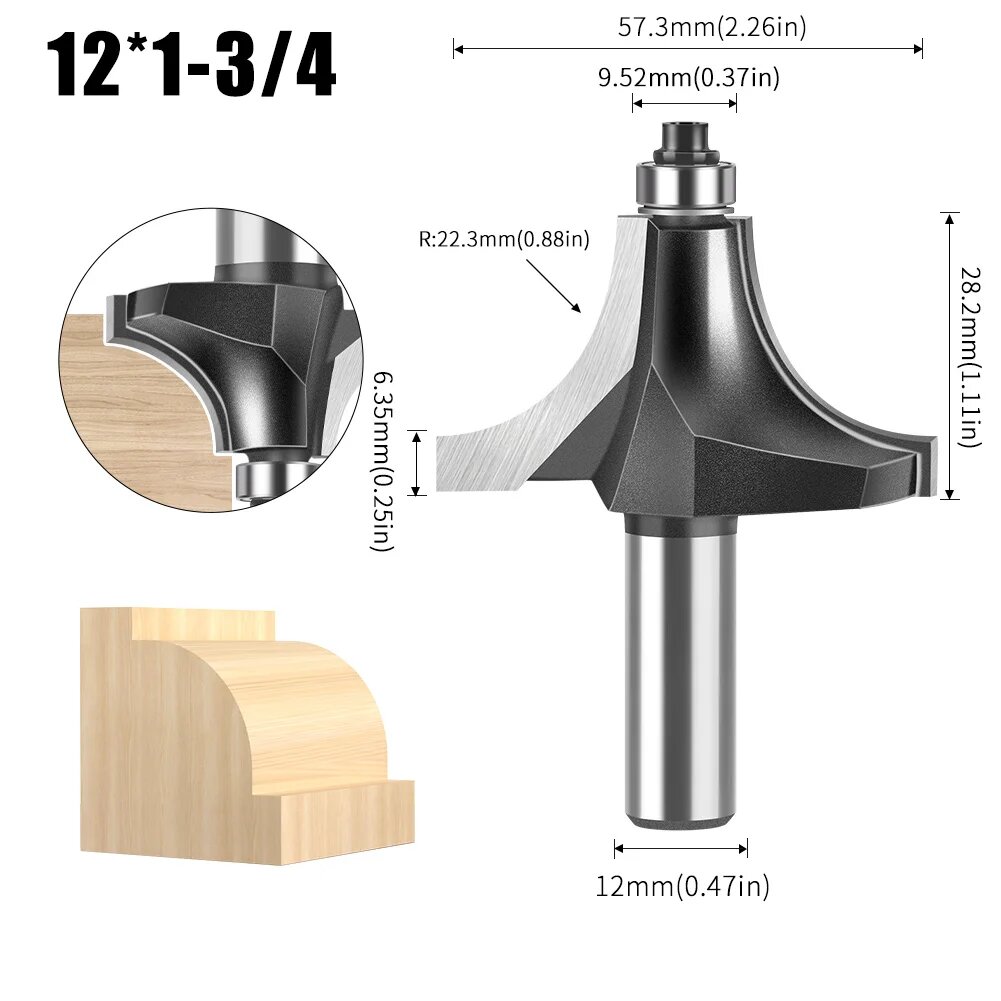 Фреза JGZUI для дверных панелей 6/12 мм 12X44.45mm