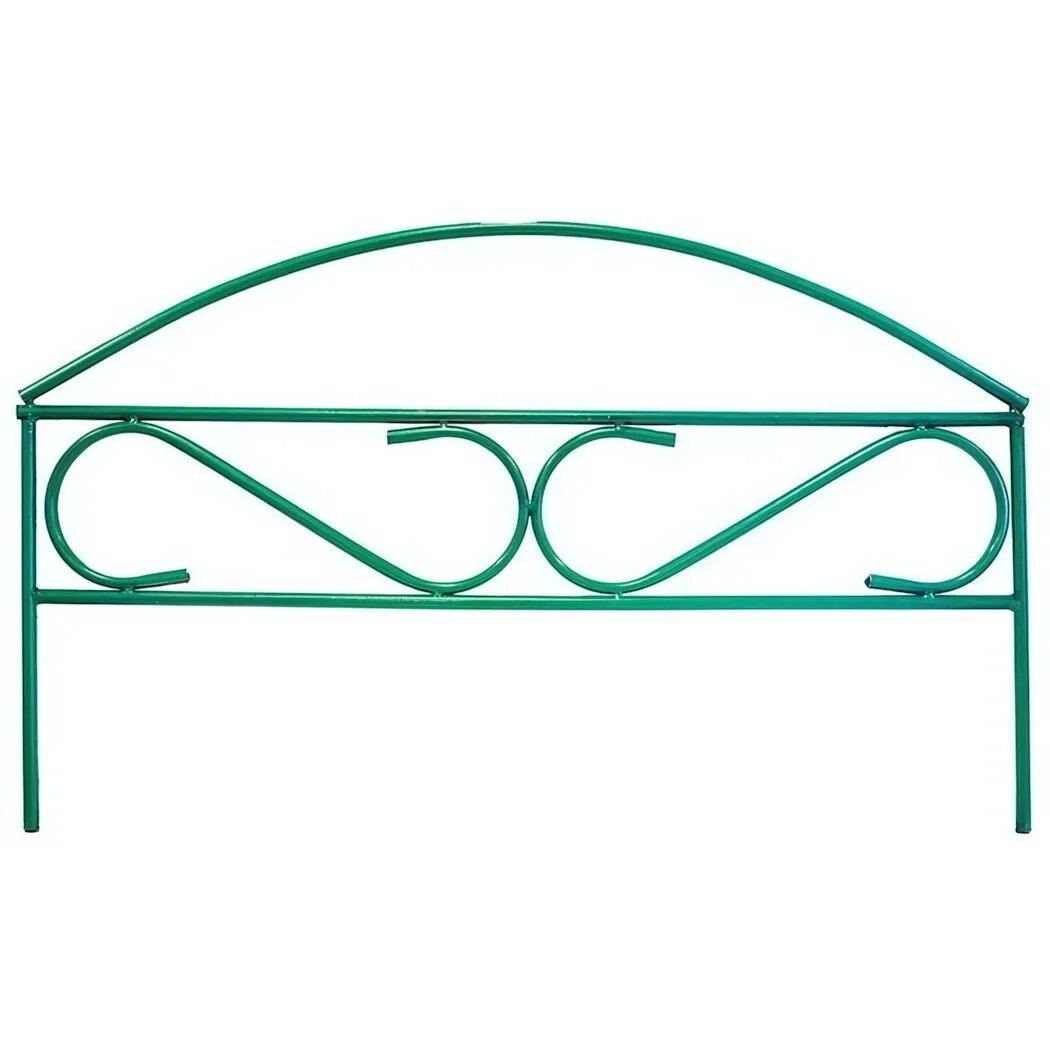 Заборчик садовый «Узкий плюс» 55см, металл, длина 4,1м, 5 деталей