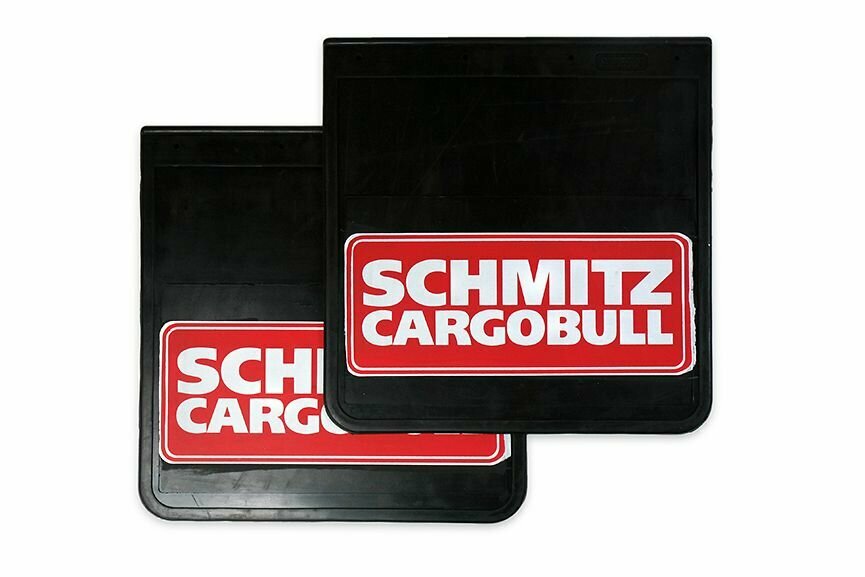 Брызговики SCHMITZ, задние, резина, комплект, 2 шт, цвет черный/красный