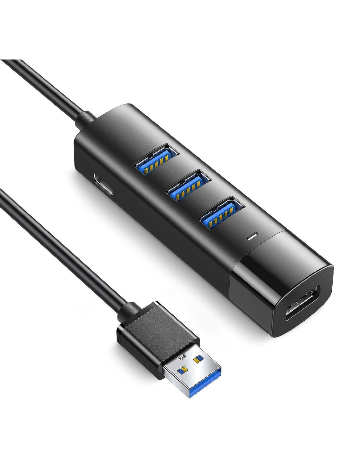 4 Port USB3.0 Hub for Laptop 5Gbps Multiport Adapter Portable Travel USB Hub USB Adapter for PC Keyboards Laptop