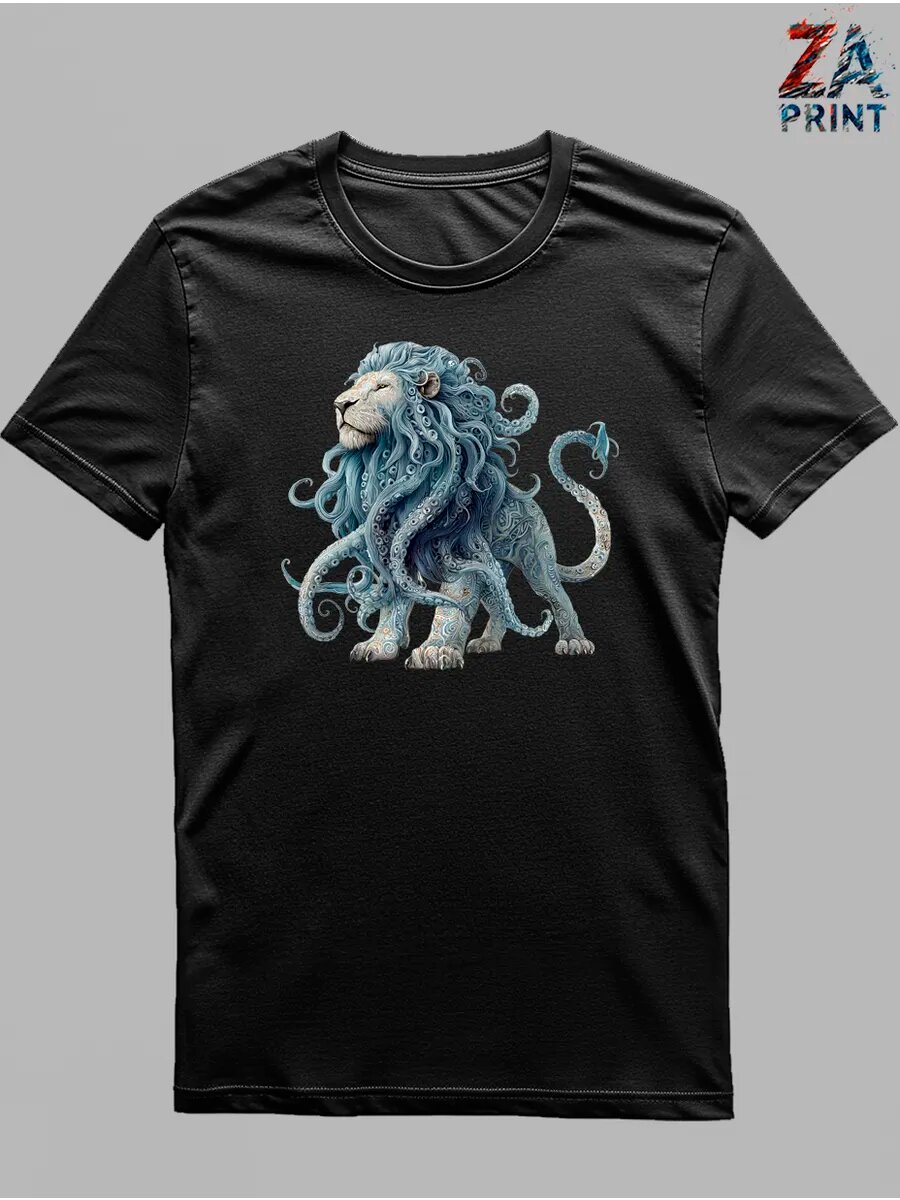 Футболка лев осьминог