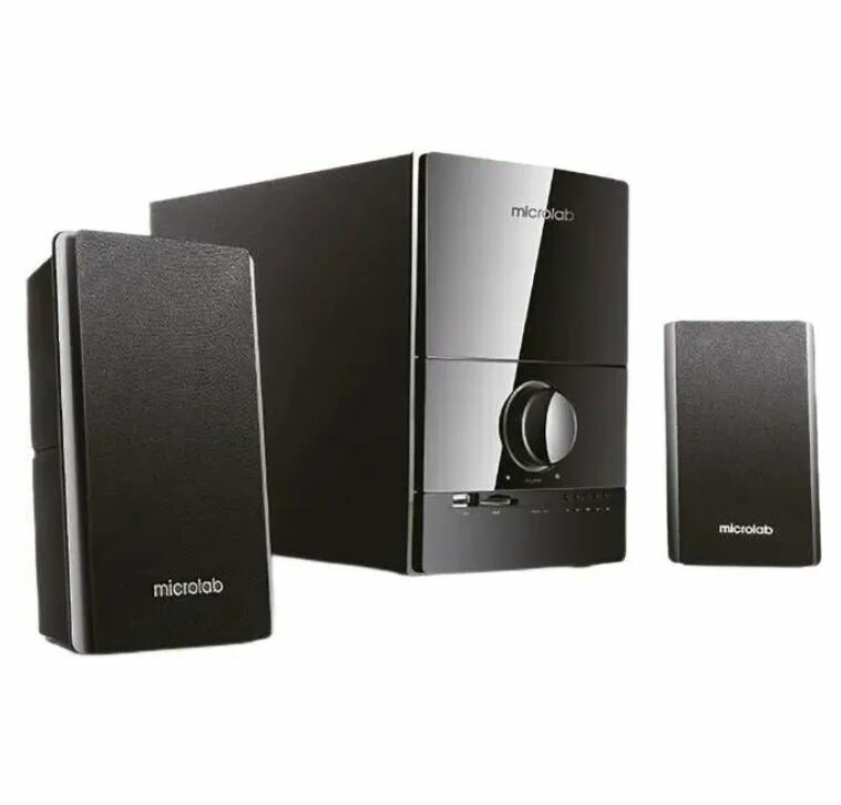 Колонки 2.1 Microlab M500U (M500U/2.1 BLACK) черный - 40 Вт, питание - сеть 220 В