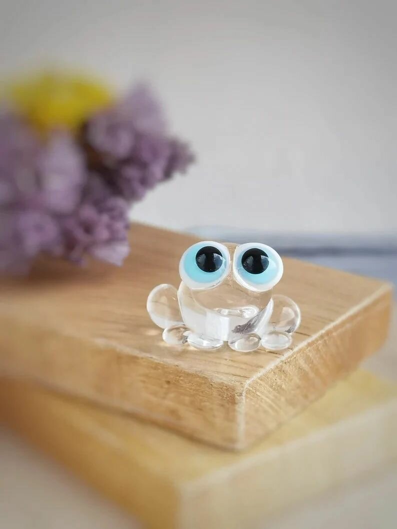 Фигурка стеклянная Лягушка денежная