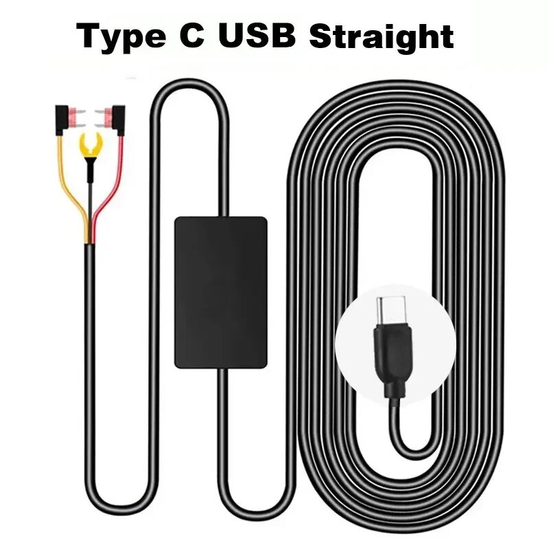 Для видеорегистратора, видеорегистратор, камера, регистратор, 24-часовой мониторинг парковки, набор из проволоки, кабель для зарядки, зарядное устройство от 12 В до 5 В, Type C Straight