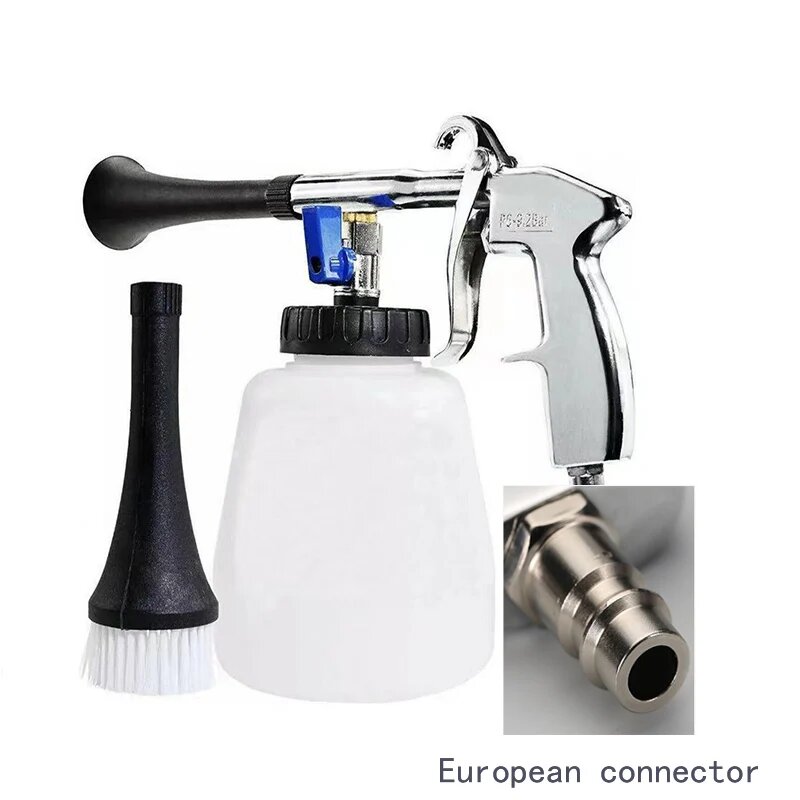 Tornador Пистолет для чистки автомобиля Tornado для сухой чистки Чистка салона автомобиля с щеткой для мытья Инструменты для мойки автомобиля Аксессуары для автомойки, EU Type