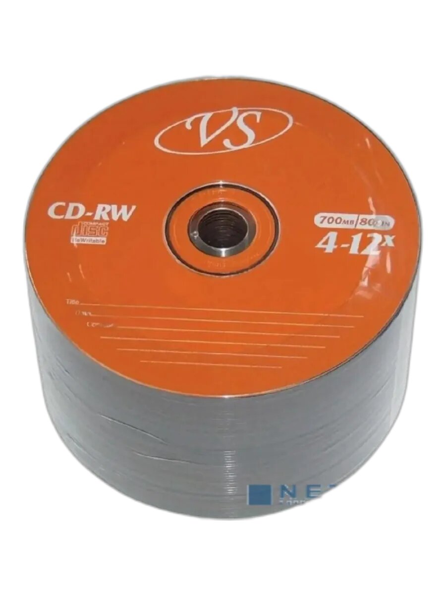 Диски VS CD-RW 80 4-12x Bulk/50 50 штук