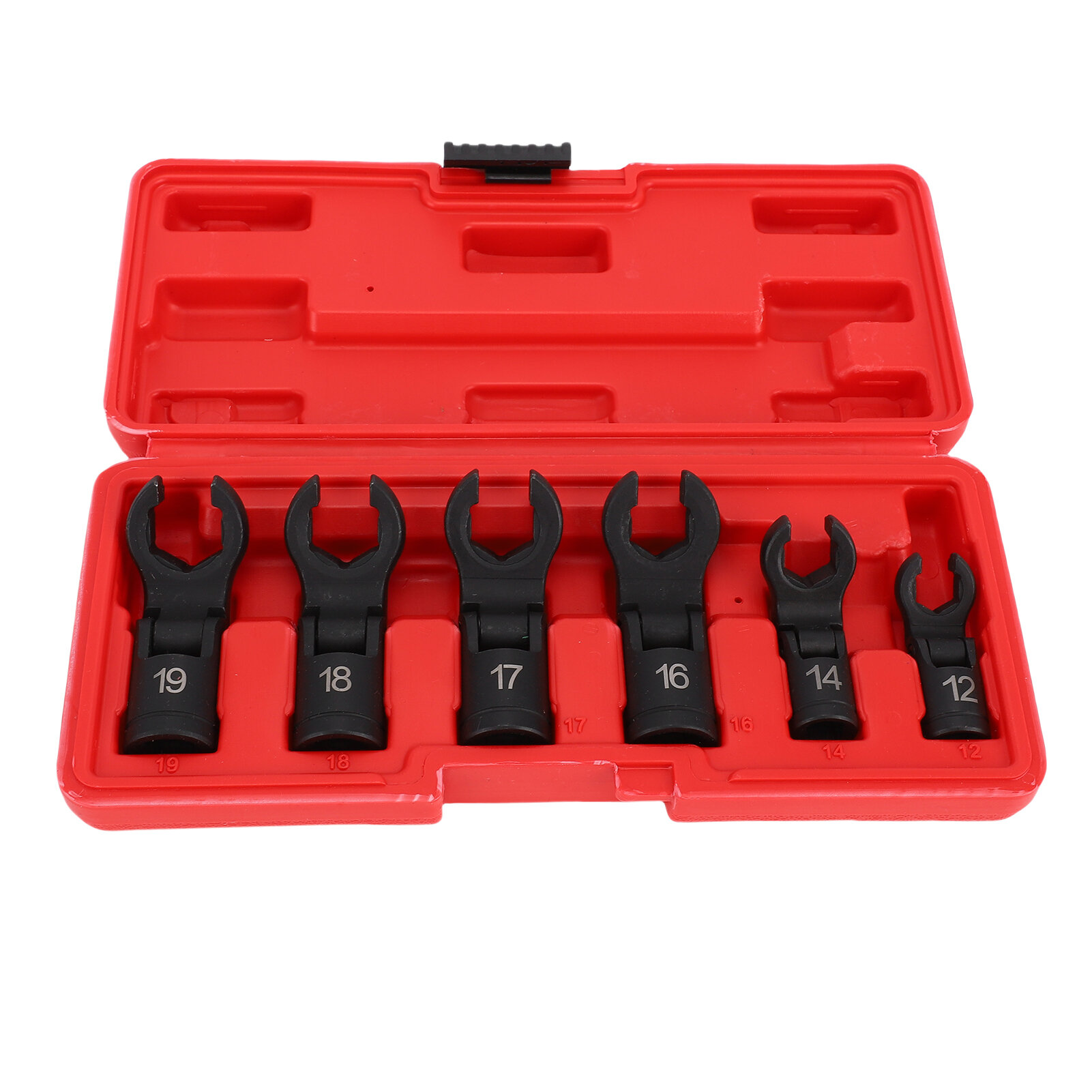 6 шт. ключи с вороньей лапкой, привод 1/2 3/8 дюйма, 6-точечная головка, гибкая головка 180 градусов, набор ключей для топливопроводов 12 мм, 14 мм, 16 мм, 17 мм, 18 мм, 19 мм