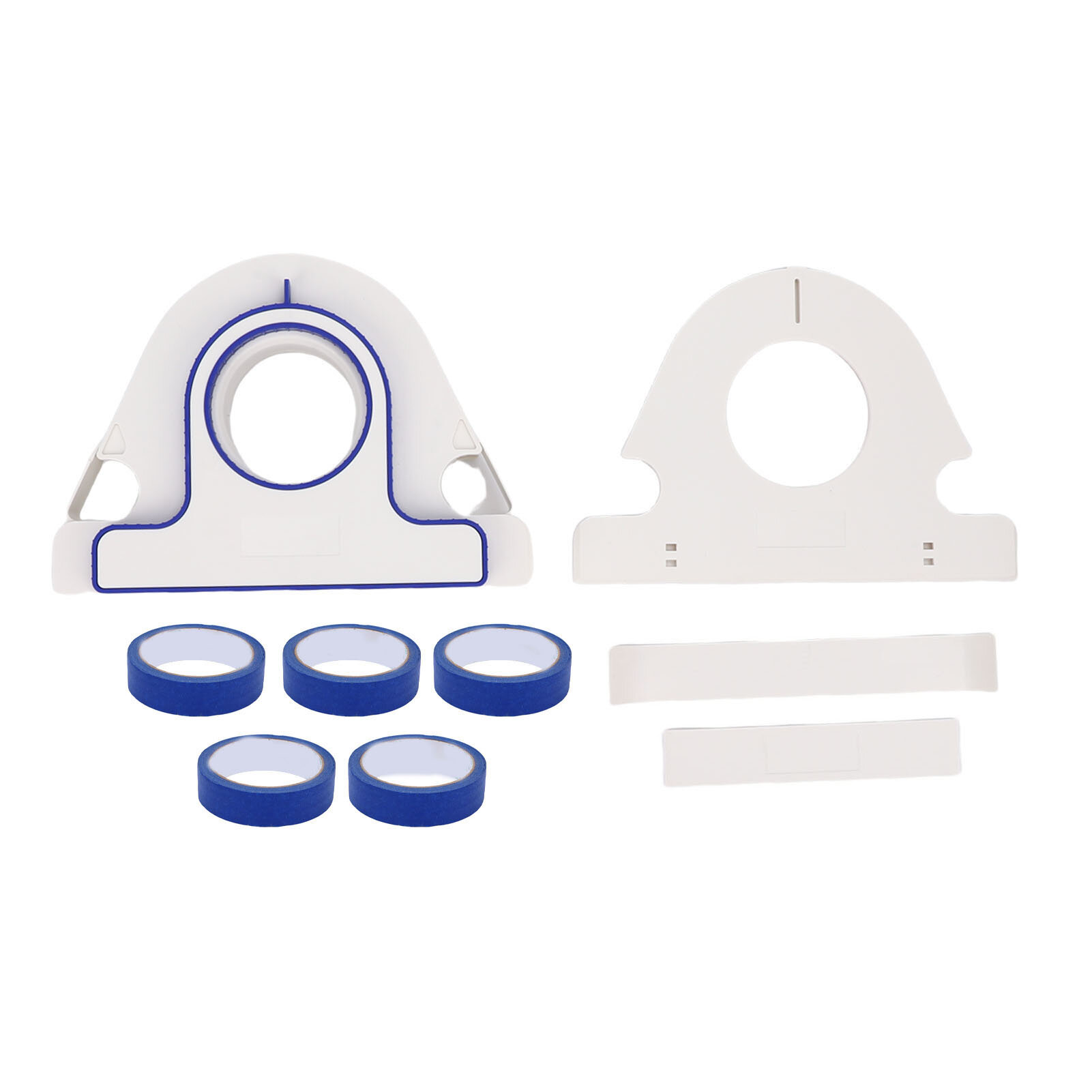 Набор для нанесения малярной ленты: диспенсер, 5 рулонов, ширина 25 мм, синяя малярная лента, портативный резак для отделки дверных и оконных рам.