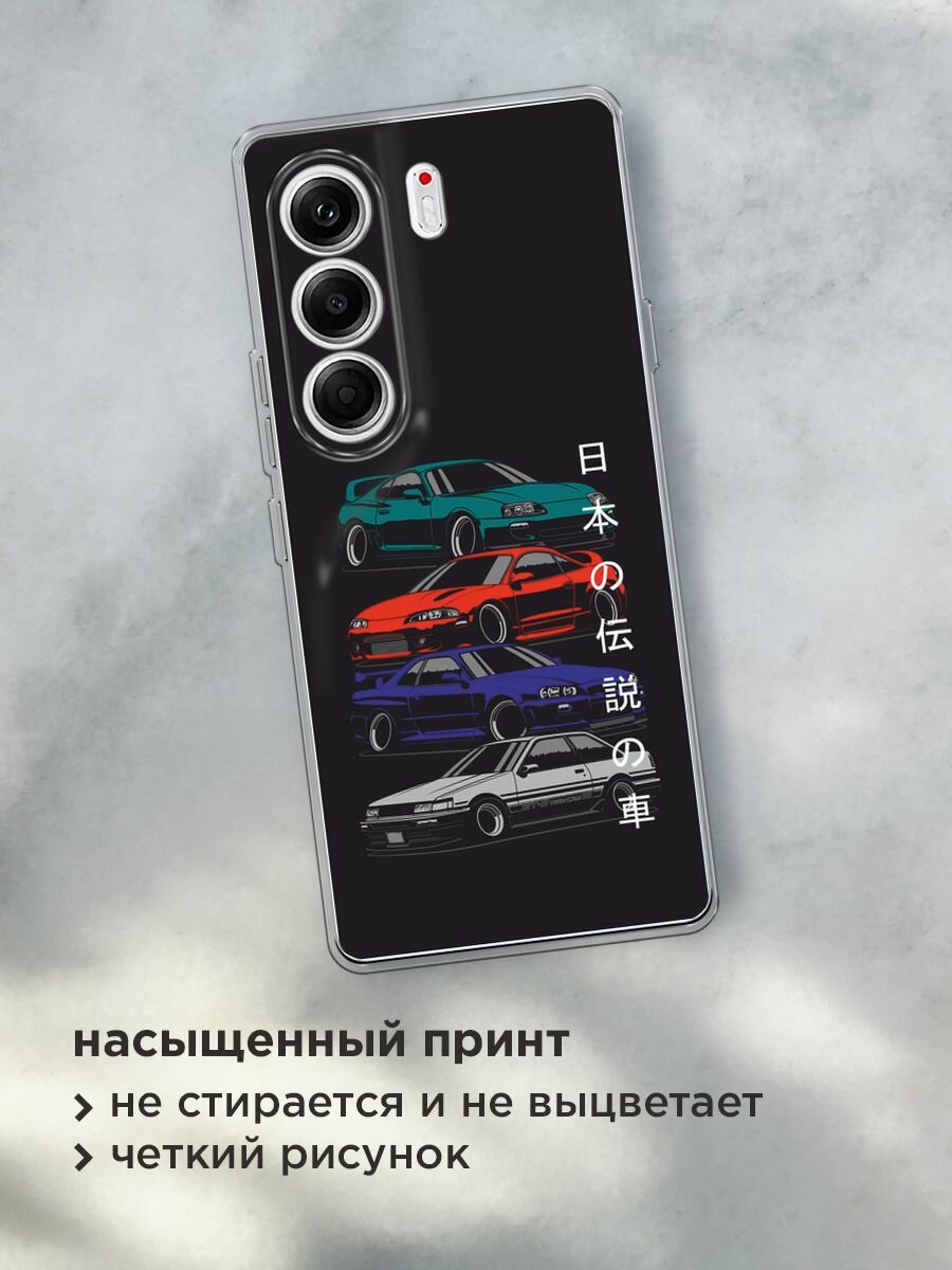 Чехол на Tecno Camon 40 Pro 5G / Текно Камон 40 Про 5G с принтом "JDM Legend cars" — фото 1