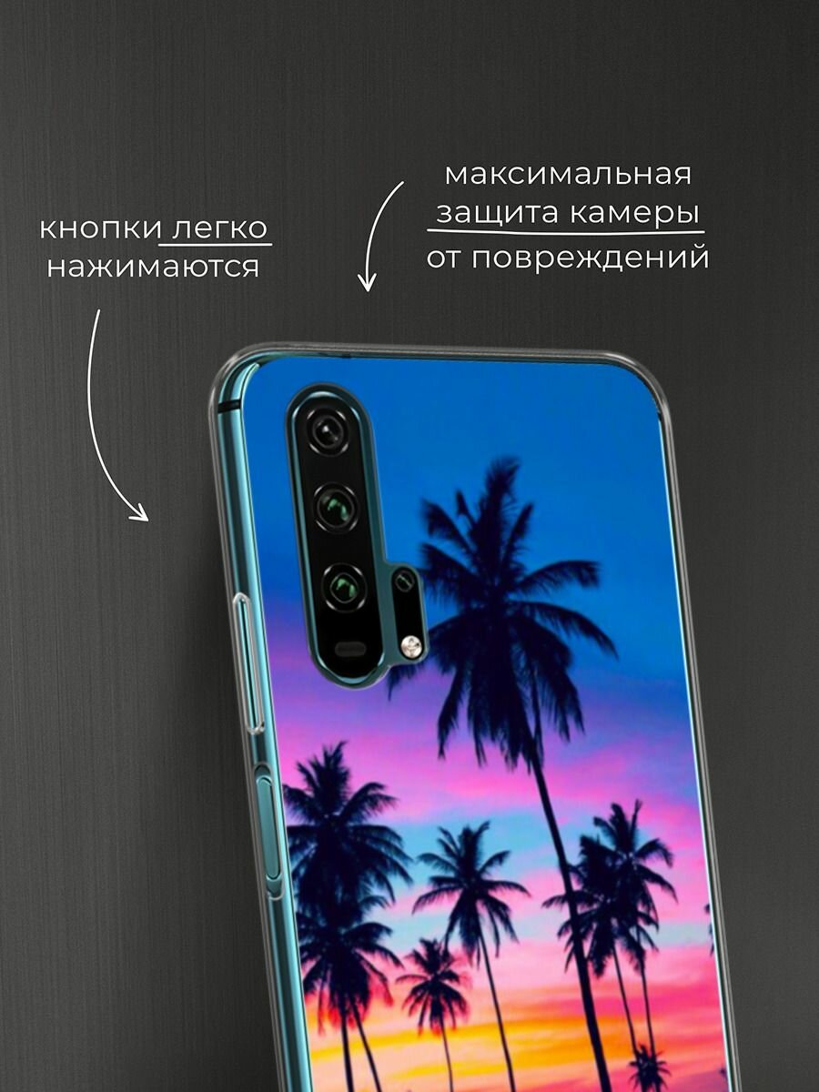 Силиконовый чехол на Honor 20 Pro / Хонор 20 Про с принтом "Закат 5" — фото 1