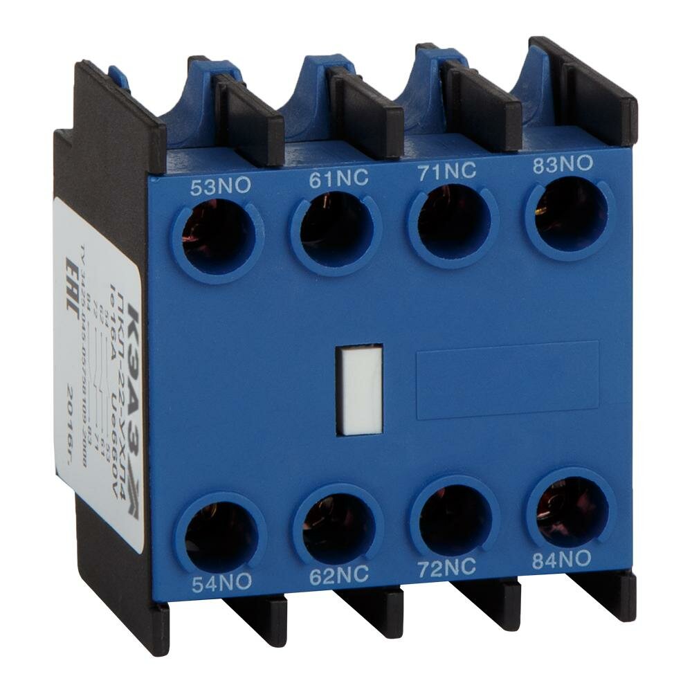 Приставка контактная КЭАЗ ПКЛ-40-УХЛ4, 4НО, крепление к пускателям ПМЛ