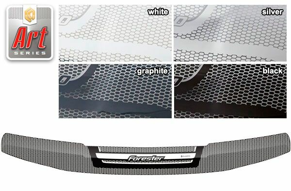 Дефлектор капота Subaru Forester 1997-2000 SF5, SF9 Серия "Art" черная