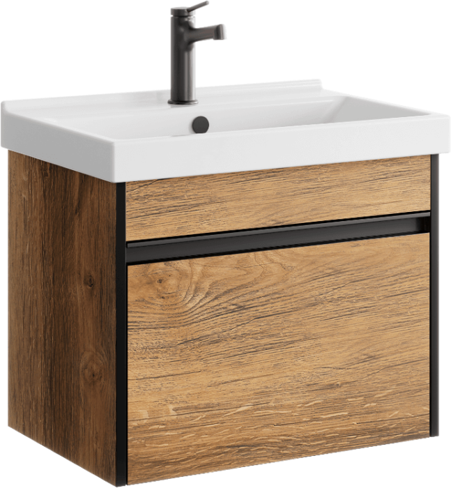 Тумба под раковину Aqwella Urban 60, подвесная, дуб балтийский