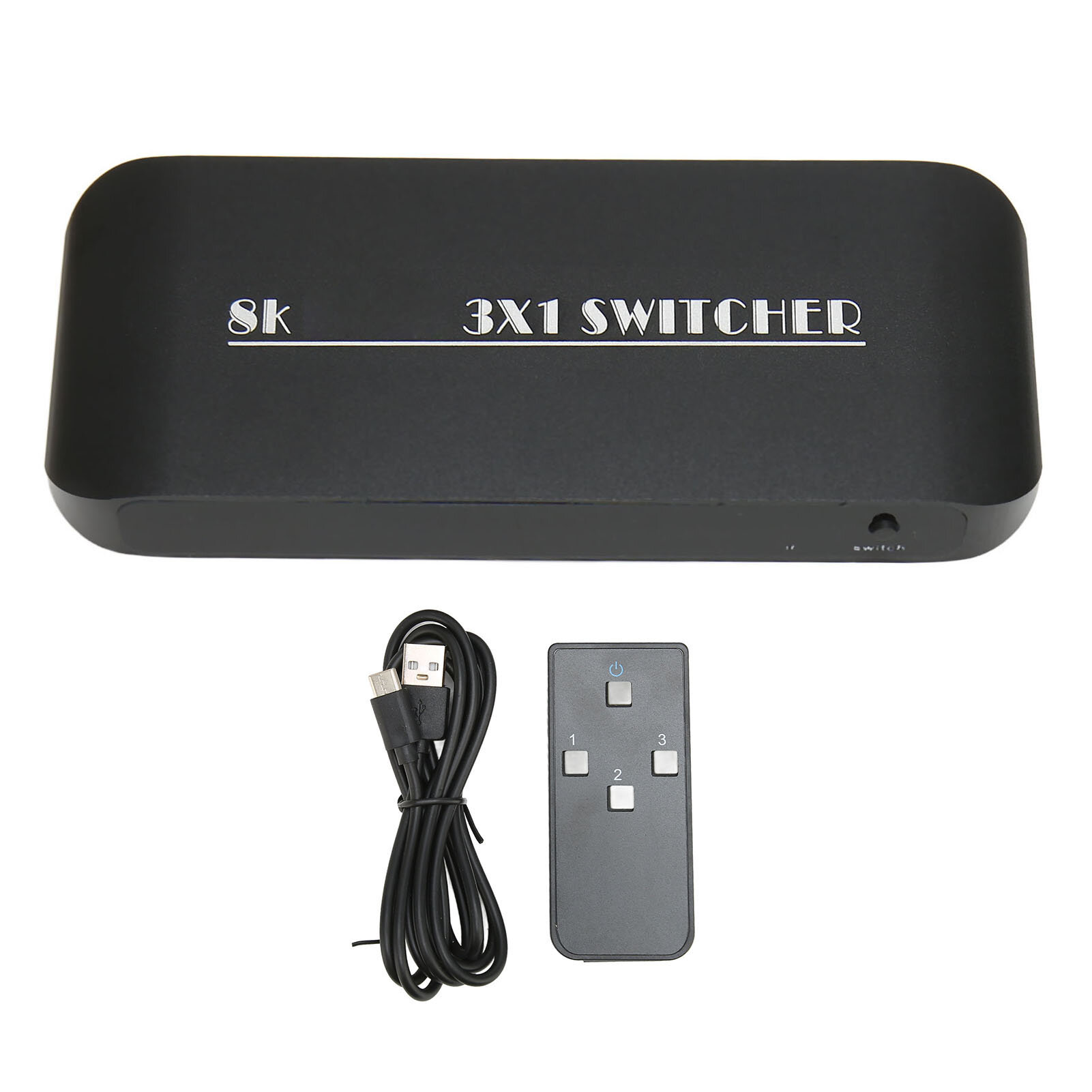 HDMI коммутатор 3x1, 3 входа -> 1 выход, 8K 60 Гц, 4K 120 Гц, 48 Гбит/с, с дистанционным управлением