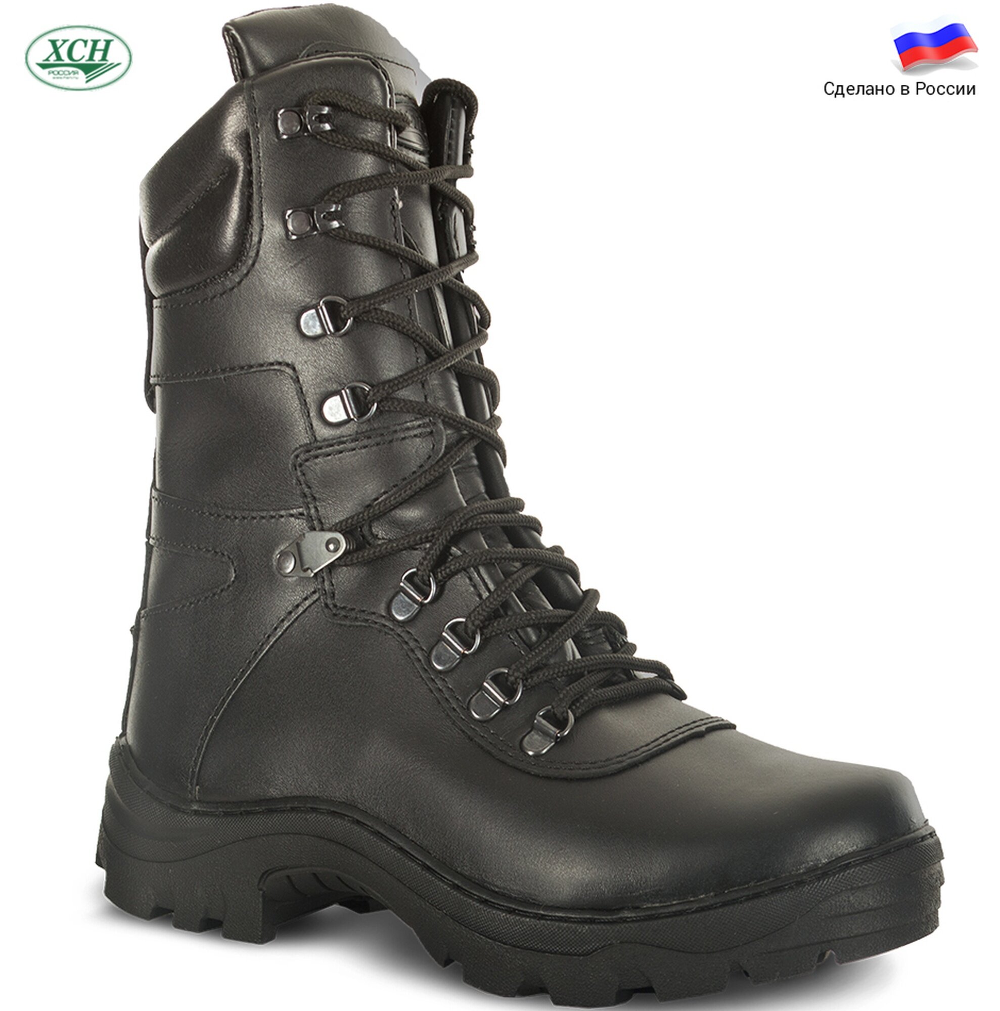 Ботинки берцы зимние Саяны -25С ХСН, натуральный мех, цвет черный