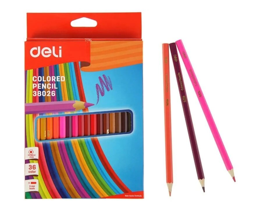 Deli Набор цветных карандашей 36 шт