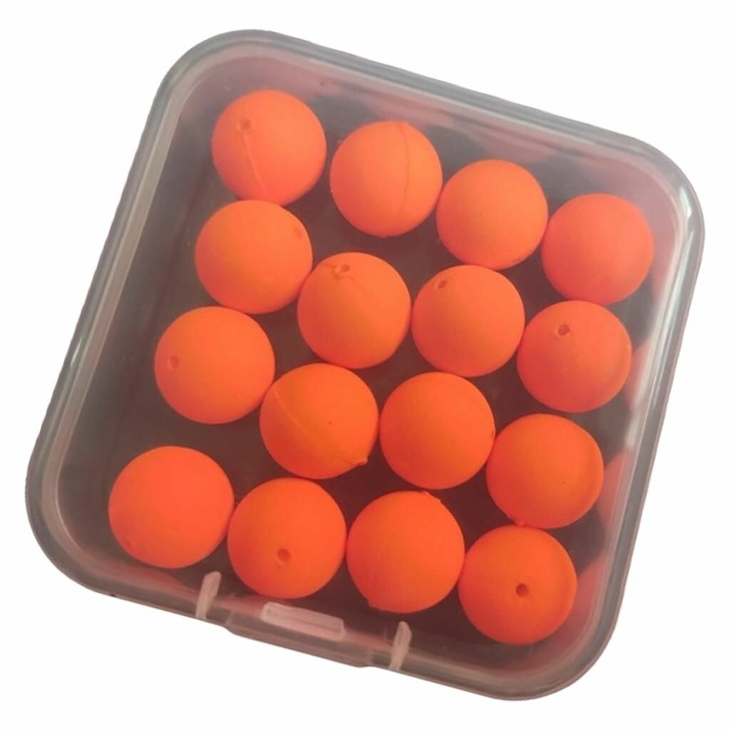 1 набор из 16 штук, вспененные плавающие шарики для ловли карпа, европейский набор для ловли карпа, плавающие шарики, плавучая приманка-оранжевый