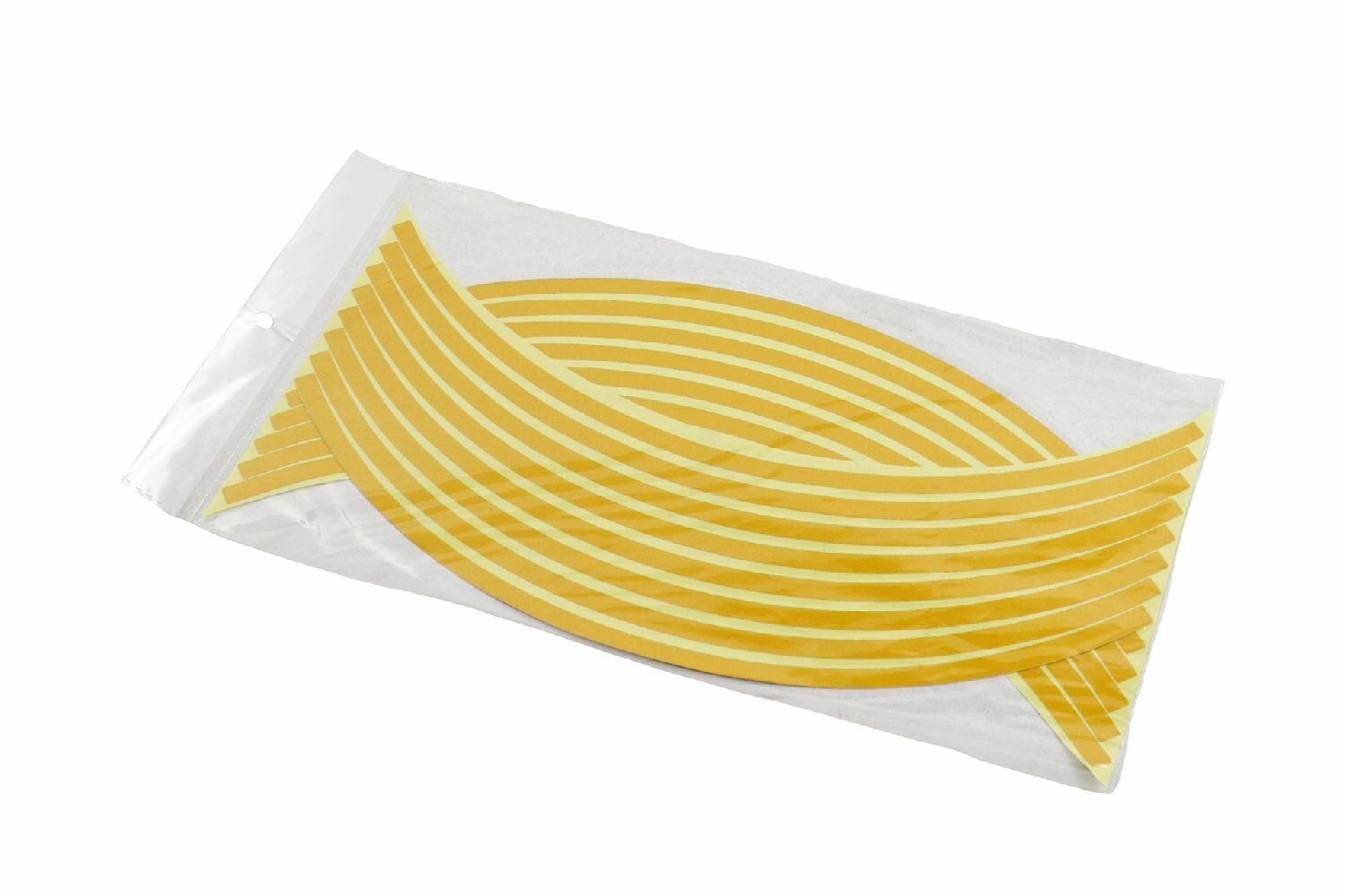 Наклейки на обод колеса (светоотражающие, на 2 колеса) жёлтые 18"