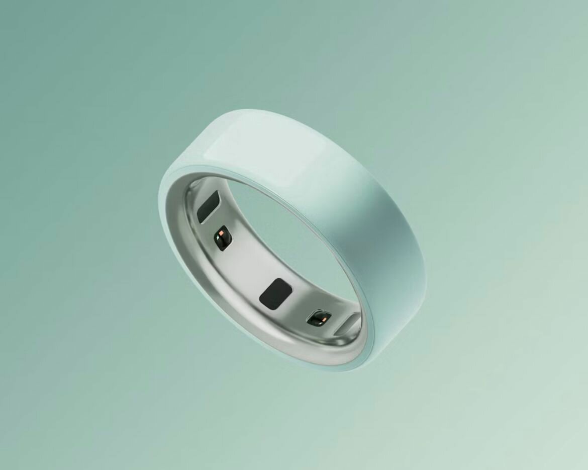 Умное кольцо Oura Ring 4 Ceramic, Tide, US11, мониторинг здоровья