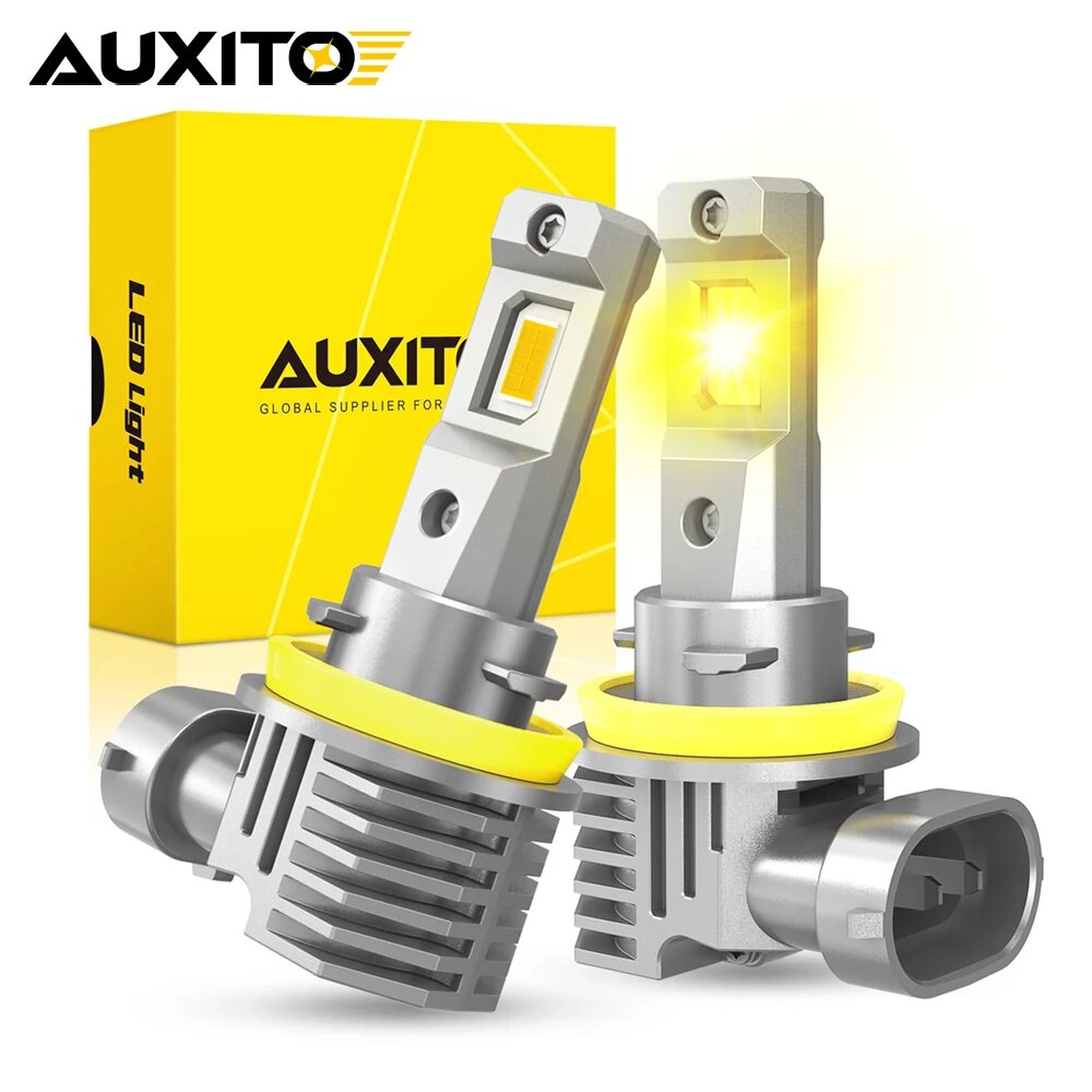 AUXITO 2 шт. H11 светодиодные противотуманные фары Canbus 3000K желтый H8 H9 H16(JP) 9005 HB3 9006 HB4 светодиодные автомобильные DRL фары дальнего света 6500K белый 12 В, 3000K Yellow, H8 H9 H11