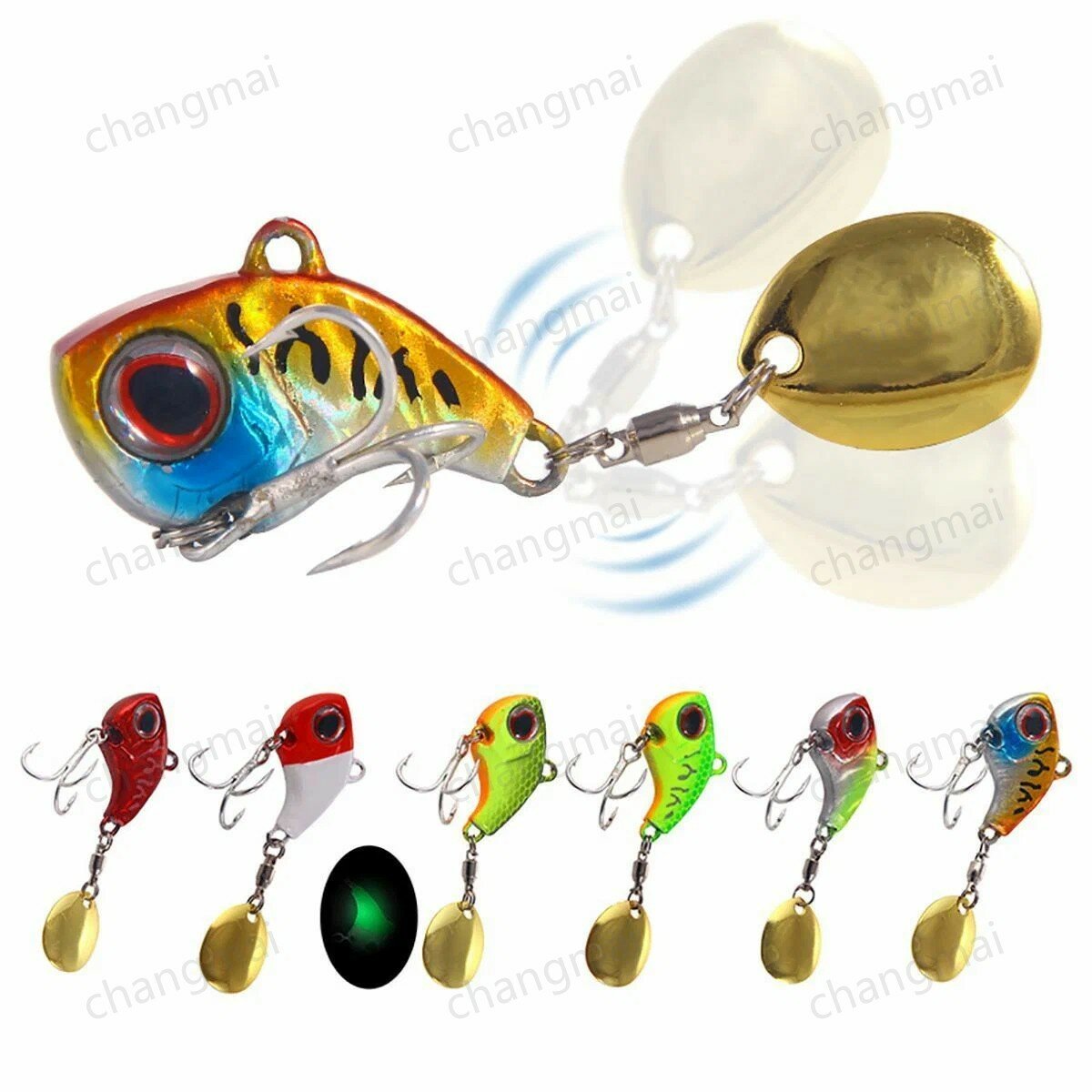 Набор Тейл-спиннер 6 шт 16 гр Блесна для рыбалки, Tail spinner