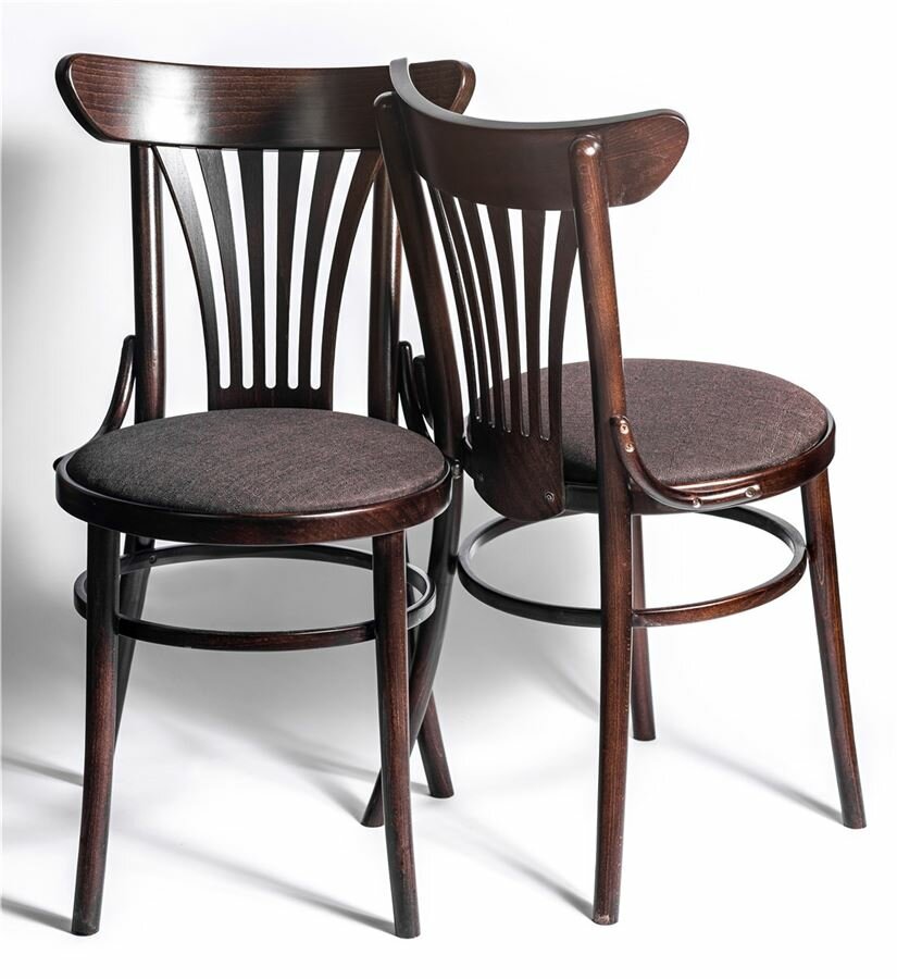 Стул венский Венский Uranus Red Black серый, ткань и дерево, мягкое сиденье, без подлокотников