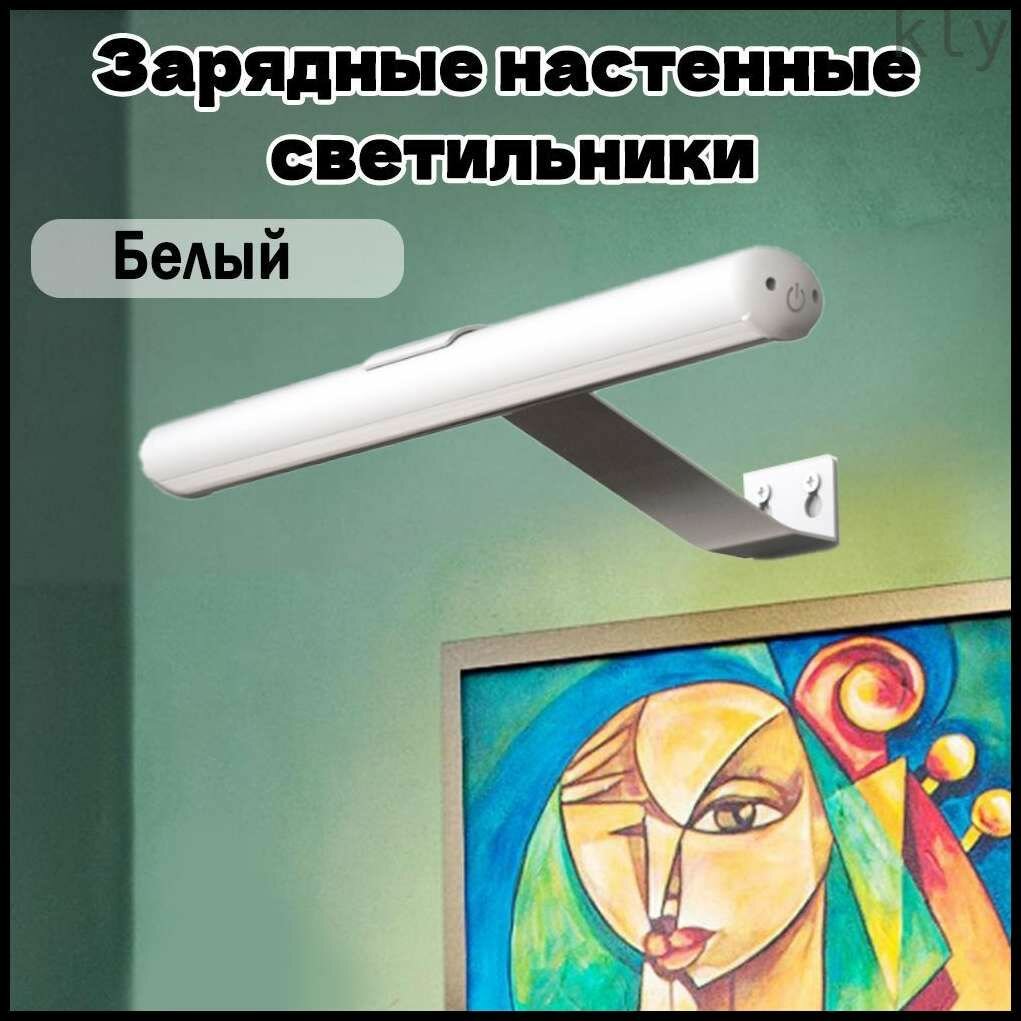 Самый популярный в 2025 годуЛампа для картин со съемной трубкой, пультом перезаряжаемый аккумуляторный для отображения художественных работ, яркость 300 люмен