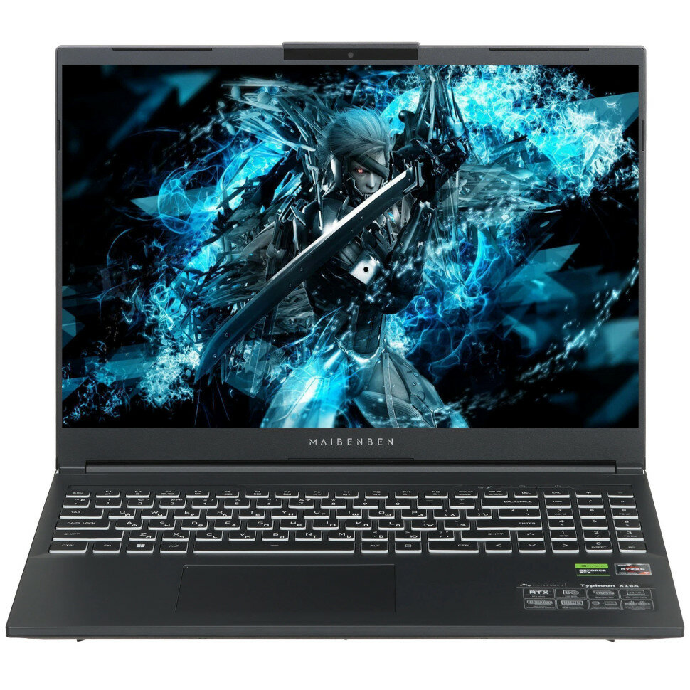 16" Ноутбук MAIBENBEN X16A, AMD Ryzen 7 7435H, DDR5-16ГБ, GeForce RTX 4050 - 6ГБ, SSD-1ТБ, Linux