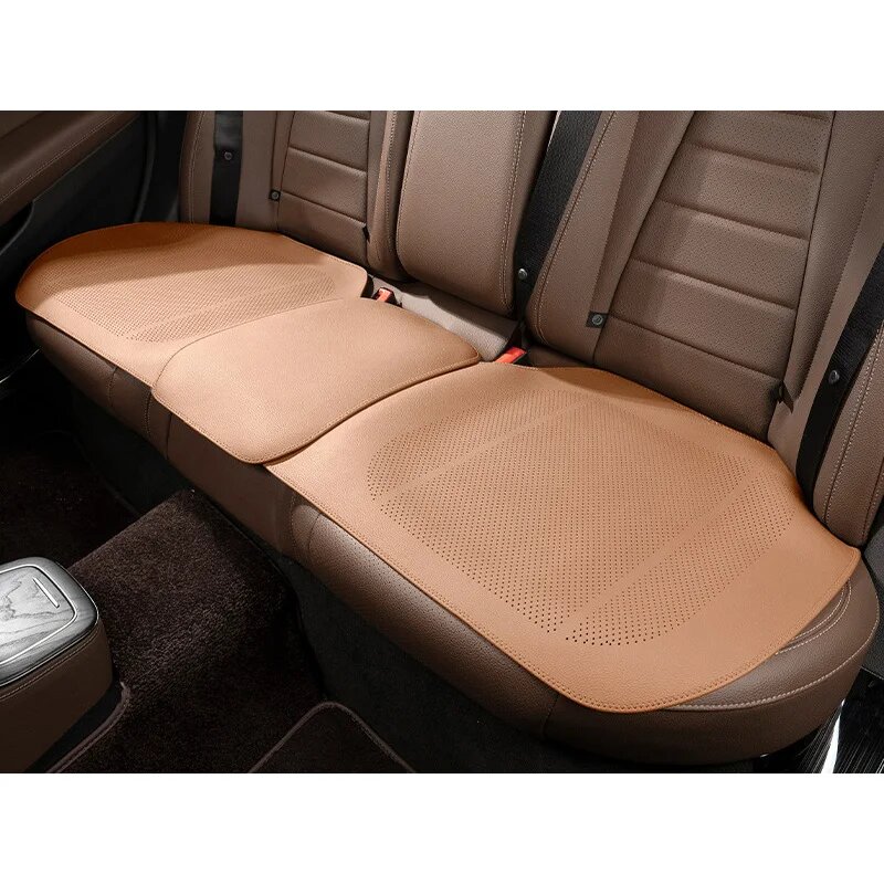 Новый чехол на автомобильное сиденье из искусственной кожи, защитная подушка для автомобильного сиденья, чехлы для BMW X5 E53 E70 F15 G05 X1 F48 X3 F25 X6 E71 F39 X4 E90, Brown-back row