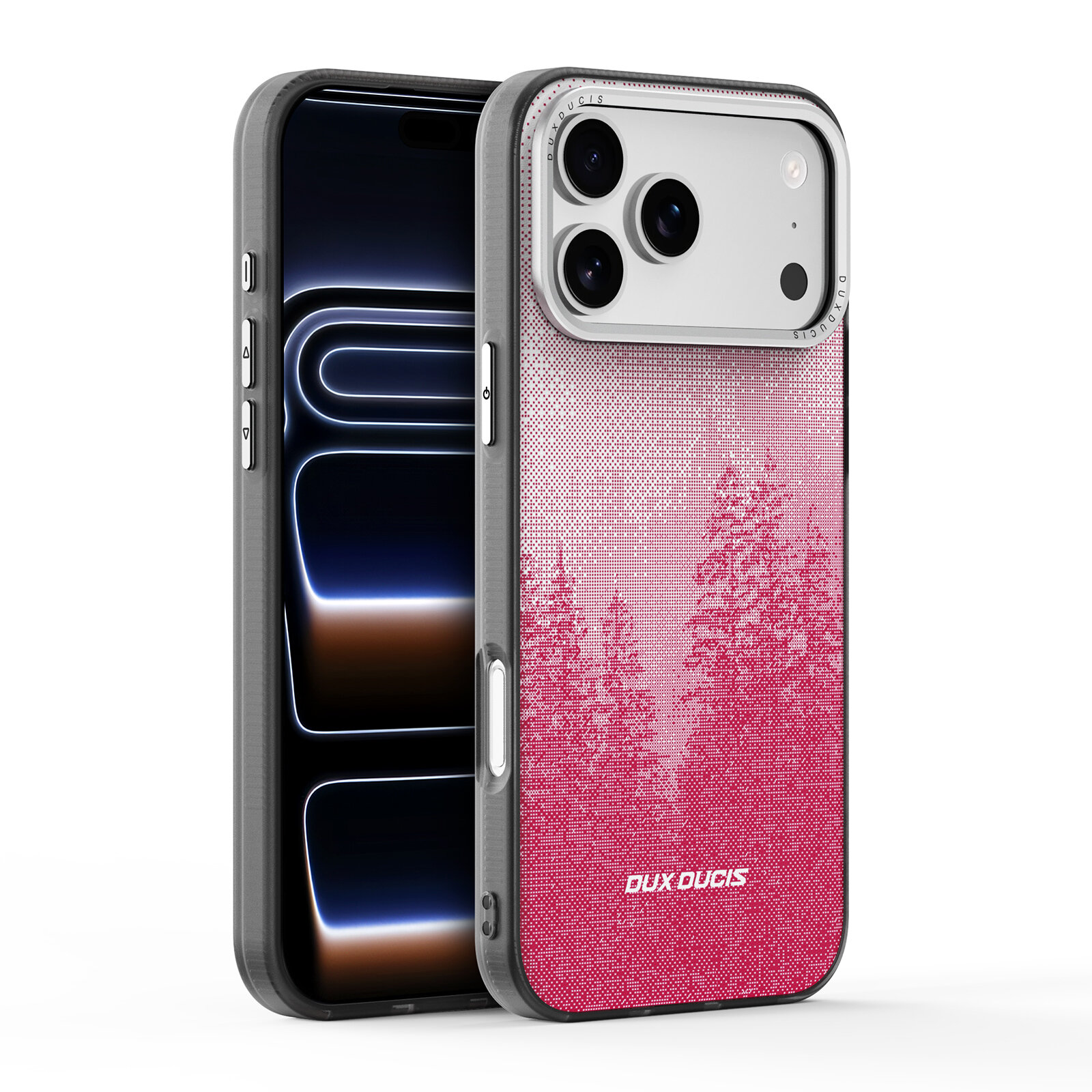 Чехол с MagSafe и рисунком красного цвета для iPhone 17 Pro, от Dux Ducis серия Moro Series Magnetic