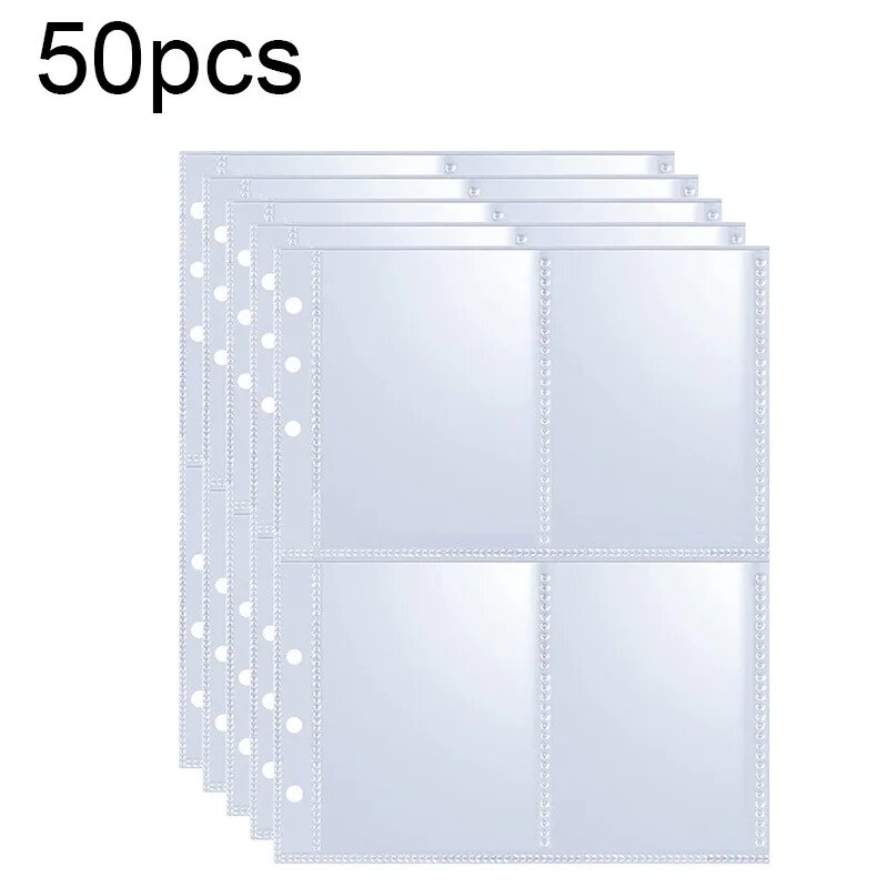 Фотоальбом на кольцах из искусственной кожи А5 Белый, 50pcs placement page