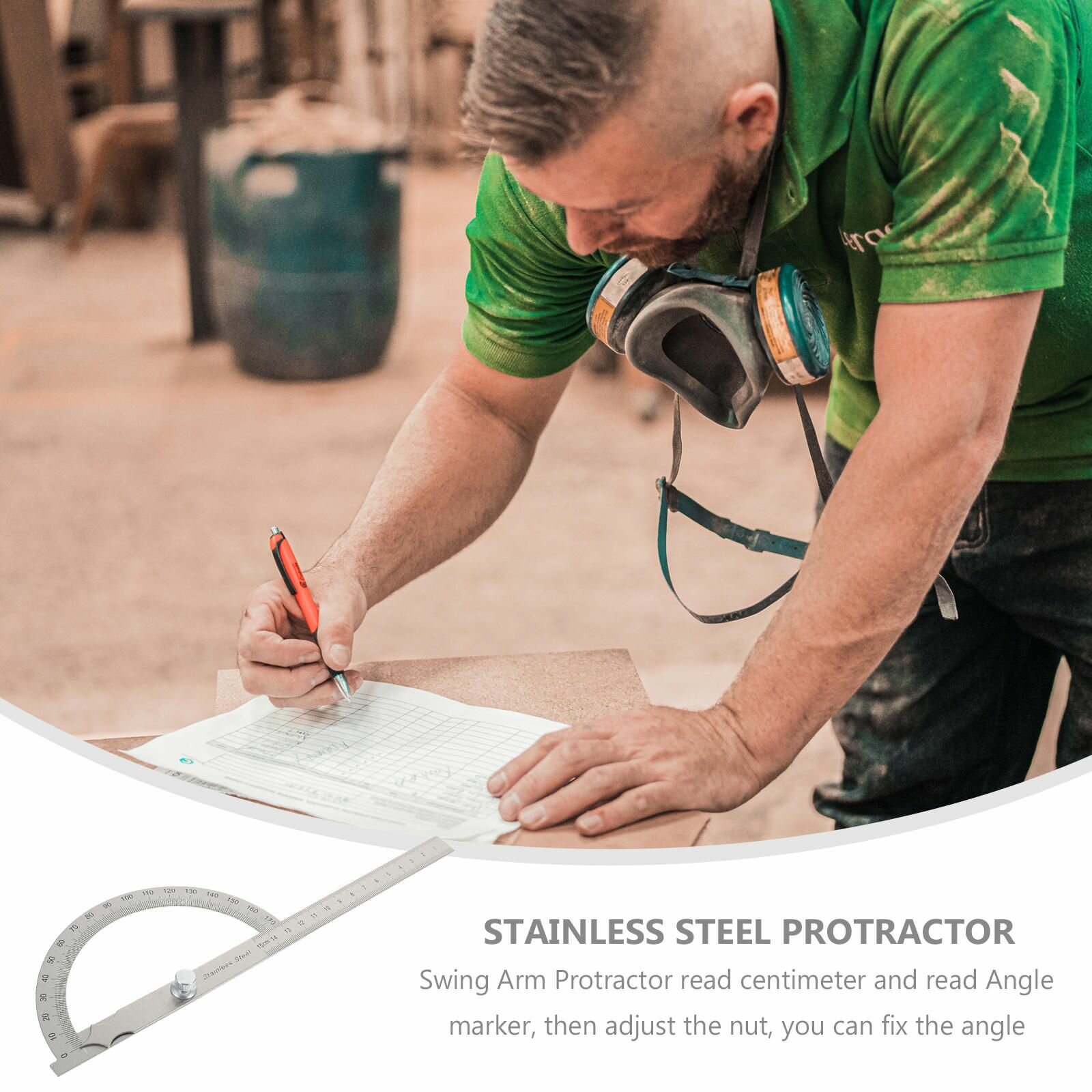 Транспортир Из Нержавеющей Стали 180 Градусов С Цифровой Шкалой Длиной 15 Cm Для Измерения Углов И Длины