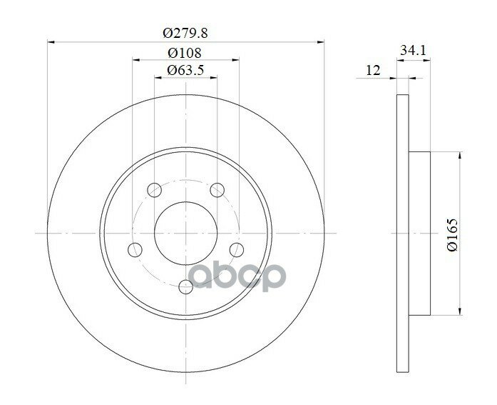 Диск тормозной задн. S&K арт. SKBD1313