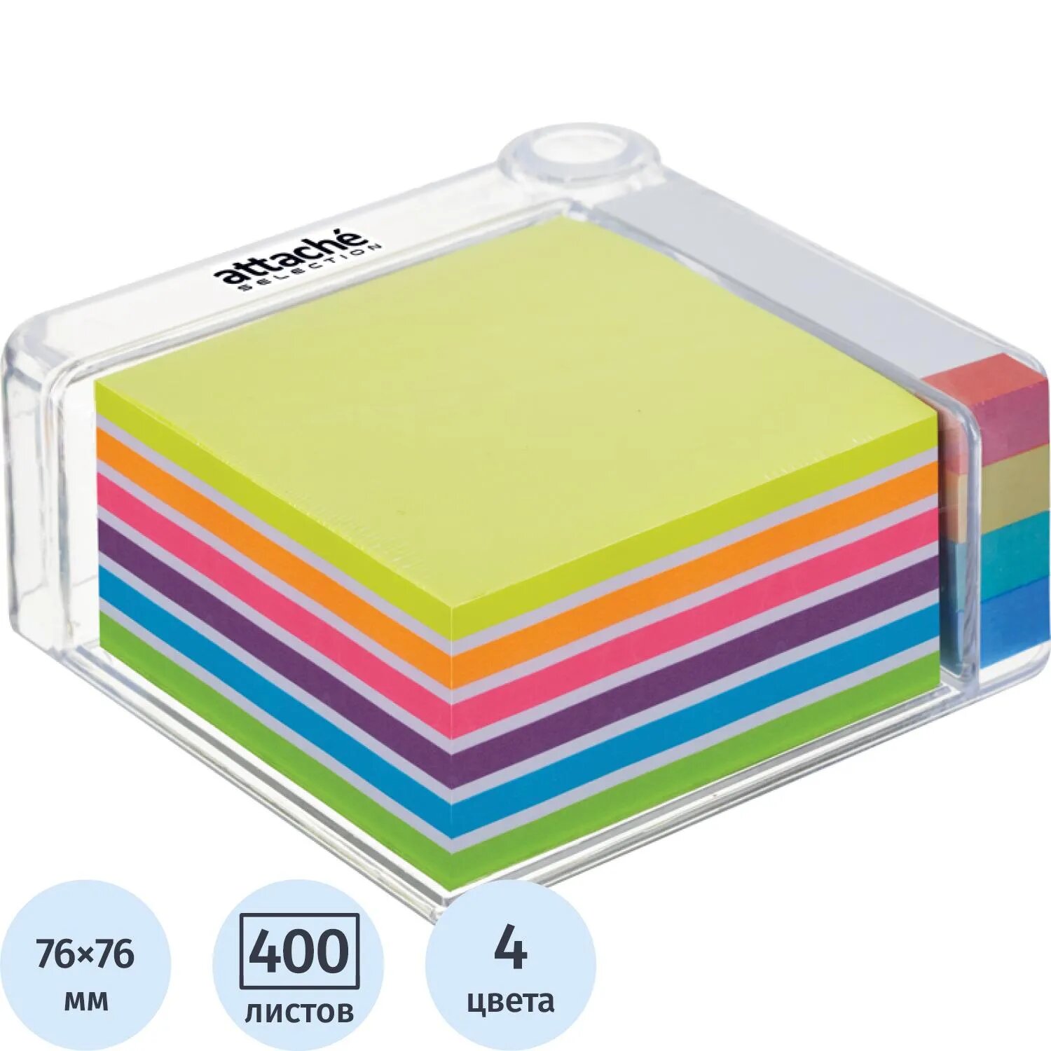 Набор Блок-кубик Attache Selection с кл. кр. 76х76 + кл. за клад. бумаж76х14